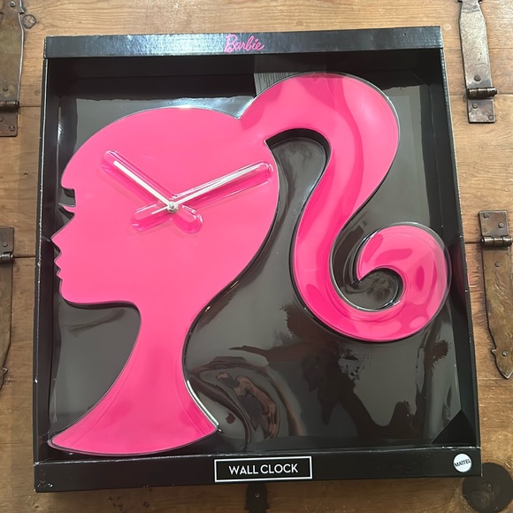 Mattel | Wall Decor | Mattel Barbie Silhouette Wall Clock | Poshmark